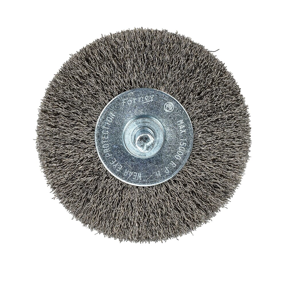 Command PRO Wire Wheel, Crimped, 3 in x .008 in x 1/4 in Shank, Bulk